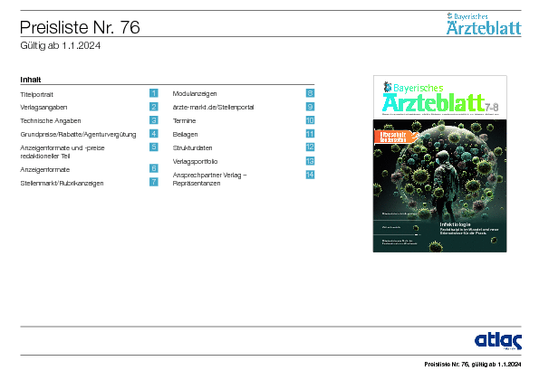 Anzeigen/Media - Bayerisches Ärzteblatt